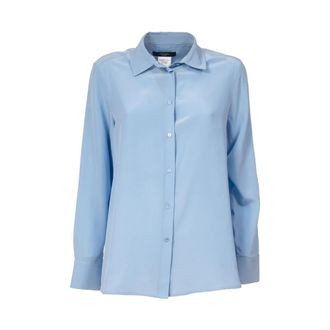 Max Mara Seidenhemd Almina - - Blouses & Shirts - Damen - Blau - XS