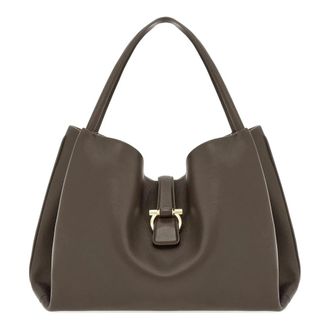 Ferragamo Softened Tote Bag - - Bags - Damen - Grau - ONE SIZE
