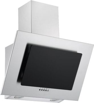 Respekta Dunstabzugshaube Schr&auml;ghaube Kopffrei 60 cm Schwarz Wandhaube