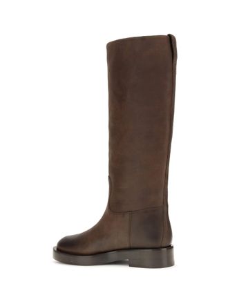PARIS TEXAS Womens Knee-High Boots Napa Leather Ebony