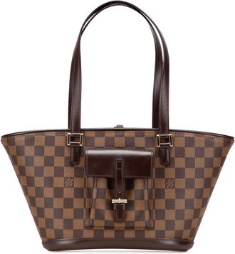 Louis Vuitton Hobo Bags - Damier Ebene Manosque PM - Gr. unisize - in Braun - für Damen