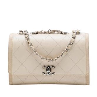 Chanel Pre-owned Vintage Flap Schultertasche - - Pre-owned - Damen - Beige - ONE SIZE