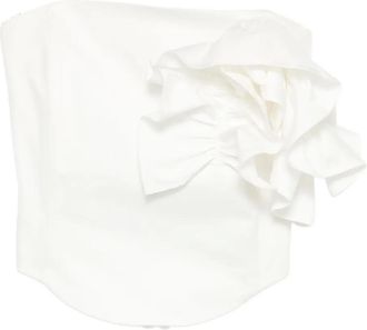 Rhizome haut-corset Amora à volants - Blanc