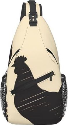 Generic Multifonction Sacoche Homme Bandouliere Poulet fermier Sling Bag Antivol,Casual Sac Poitrine pour Homme Randonnée Cyclisme