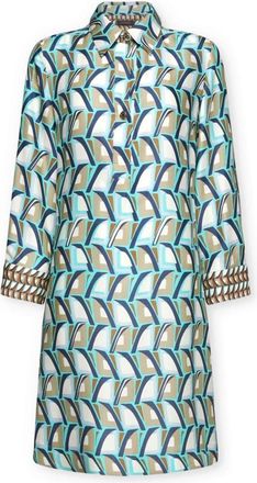 Elena Miro Femme, Robes, Multicolore, Taille: 46 FR Robe chemisier imprimée