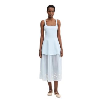 Stine Goya Verzierter Krepp- Erh&ouml;htes Bustier-Kleid - - Dresses - Damen - Blau - M