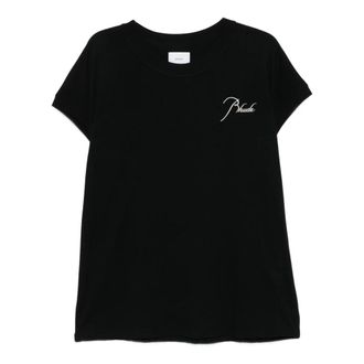 Rhude Homme, Tops, Noir, Taille: L Embroidered Logo T-Shirt