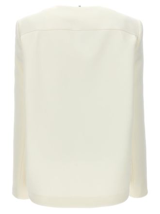 Sportmax Womens White Polyester Full-Length Jacket Clothing