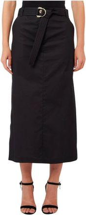 Liu Jo Femme, Jupes, Noir, Taille: 38 FR Long Skirt with Belt