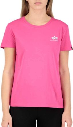 Alpha Industries Damen Basic T Small Logo Wmn Hemd, 651-magenta