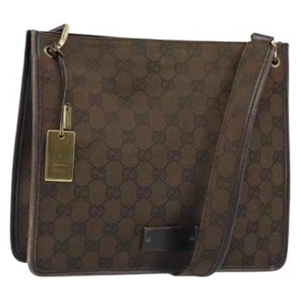 Gucci Sac bandouli&egrave;re GG Canvas Vintage Pre-owned - Femme - Pre-owned - Brun - Taille: ONE Size