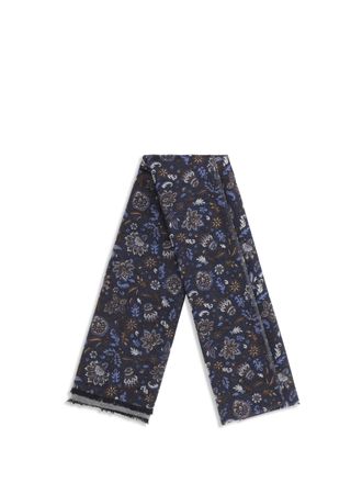 Kiton Mens Scarf Paisley Multicolour Silk Scarfs