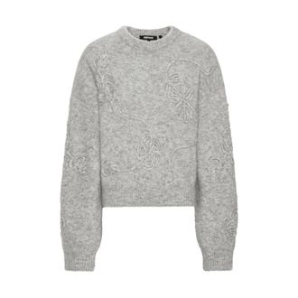 Rotate Round-Neck Strickwaren - - Knitwear - Damen - Grau - XS