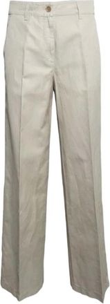 Aspesi Femme, Pantalons, Beige, Taille: 34 FR Flats Cotton Gabardine Pantalons