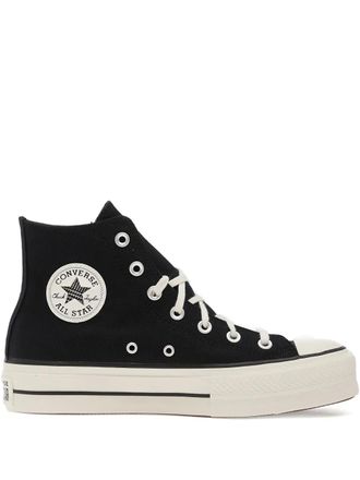 Converse Chuck Taylor All Star Lift floral-patch platform-sole sneakers - Noir