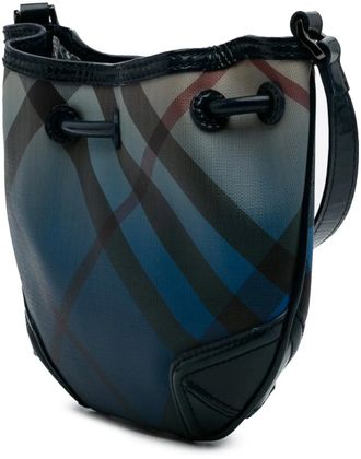 Burberry Hobo Bags - Supernova Check Coated Canvas Gradient Drawstring - Gr. unisize - in Blau - f&uuml;r Damen