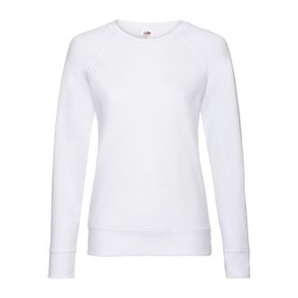 Fruit Of The Loom Damen Sweatshirt Lightweight Raglan Sweat Lady-Fit 62-146-0 White S