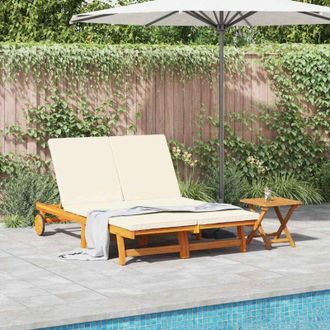 vidaXL Vidaxl - Transat 2-personne Marron 125 x 200 x 84cm Bois dacacia massif
