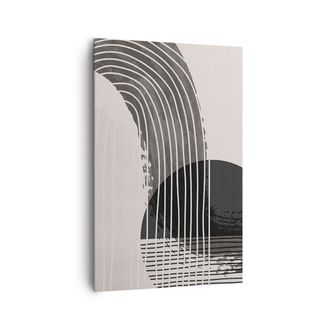 Arttor Wandbilder Dekoration Wohnzimmer Minimalismus Abstraktion St&uuml;ck Bilder auf Leinwand 80x120cm Leinwandbild mit Rahmen Schlafzimmer Deko Wand Kunstdruck