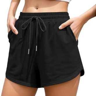 Generic Short Sport Femme Large Cycliste Habill&eacute; Marine Fluo Vetements Entrainement String Elegant Microfibre Minceur Genou Sequins Irritation Pont Hawaien Am