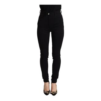 Dolce & Gabbana Schwarze Skinny Hose mit Hoher Taille - - Jeans - Damen - Schwarzk - S
