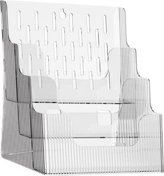 Lurrose Transparenter Prospektst&auml;nder Wand Tischmontage Klare Kunststoff Folderhalter Leichter Robuster B&uuml;ro Organizer mit Mehreren F&auml;chern f&uuml;r Effiziente Dok