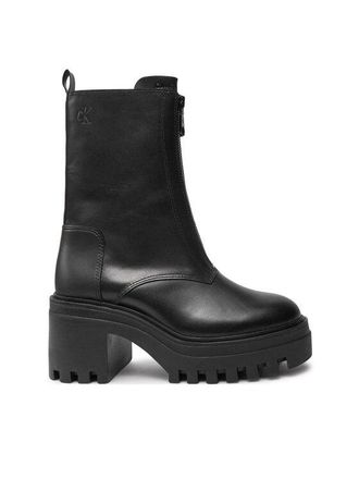 Calvin Klein Jeans Stiefeletten Chunky Heeled Zip YW0YW01541 Schwarz