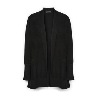 Elena Miro Viskose-Strickjacke - - Knitwear - Damen - Schwarzk - XL