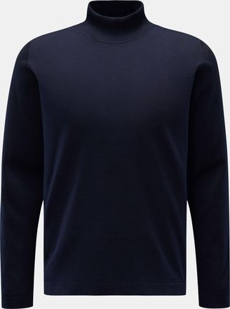 04651/ Herren - Rollkragenpullover Merino navy