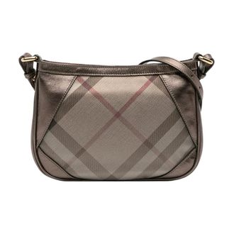 Burberry Sac bandouli&egrave;re Pre-owned Vintage Check et cuir - Femme - Pre-owned - Brun - Taille: ONE Size