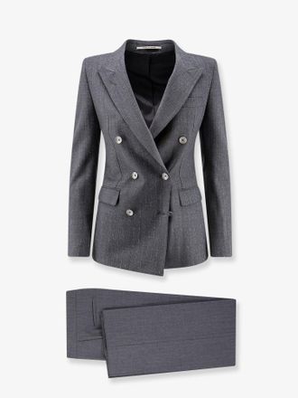 Tagliatore Parigi stretch virgin wool suit with pinstripe effect - TAGLIATORE - gender_Woman