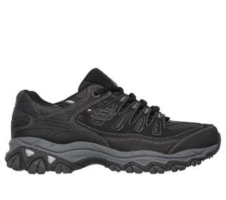 Skechers Sport Mens Afterburn Memory Foam Lace-Up Sneaker,Black,15 4E US
