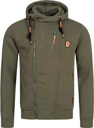 Indicode Herren Elm Kapuzensweatjacke | Herrenhoddie Hoodie Kapuzenpullover M&auml;nner Army, S