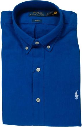 Polo Ralph Lauren Chemise boutonn&eacute;e en lin - Homme - Chemises - Bleu - Taille: S