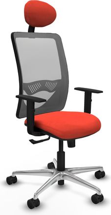 Piqueras y Crespo Verstellbarer Schreibtischstuhl Zulema mit 1D-Armen, h&ouml;henverstellbarer Lendenwirbelst&uuml;tze und festem Kopfteil, ausgestattet mit 3 Positionen und Schn