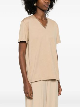 Fabiana Filippi Womens V-Neck T-Shirt Ss26 W