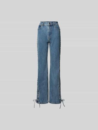 Rotate Straight Fit Jeans mit Zierschleifen