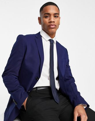 Jack & Jones Premium - Veste de costume ajustée - Bleu