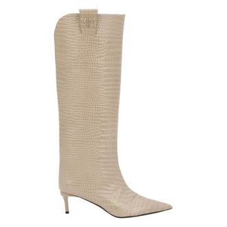 Philipp Plein Cocco Print High Boots - - Shoes - Damen - Beige - 38 EU