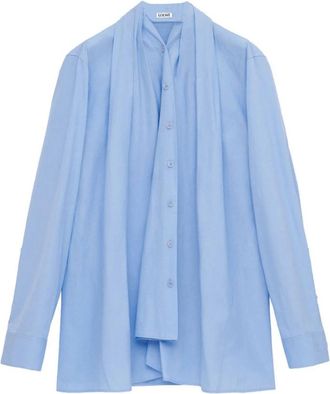 Loewe Femme, Blouses et Chemises, Bleu, Taille: 36 FR Cotton Shirt
