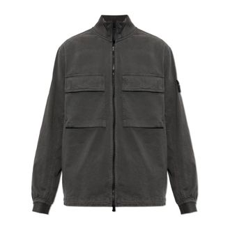 Stone Island Homme, Vestes, Gris, Taille: XL Veste &agrave; col montant