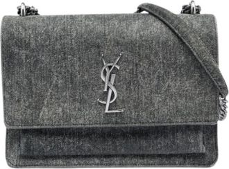 Saint Laurent Pre-owned The Sunset Shoulder Bag - Femme - Pre-owned - Gris - Taille: ONE Size
