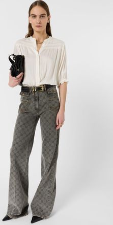 Gerard Darel Jean flare &agrave; monogramme - ANNA - Anthracite