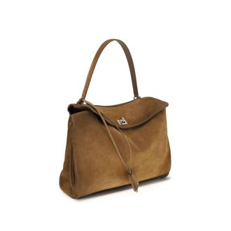Balenciaga Womens Brown Calf Leather Bos Taurus Shoulder Bag
