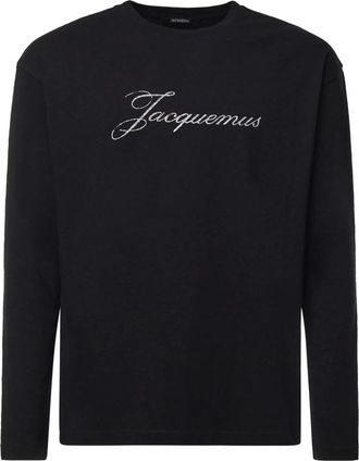 Jacquemus Femme, Tops, Noir, Taille: 42 FR T-shirt &agrave; manches longues