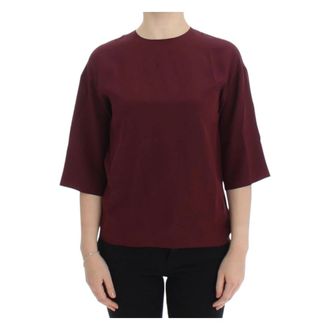 Dolce & Gabbana Enchanted Sicily Seidenbluse - - Blouses & Shirts - Damen - Rot - 2XS