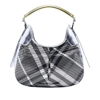 Burberry Sac bandouli&egrave;re Hobo Pre-owned - Femme - Pre-owned - Gris - Taille: ONE Size
