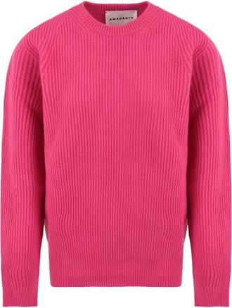 Amaranto Rippstrickpullover - - Knitwear - Herren - Rosa - M