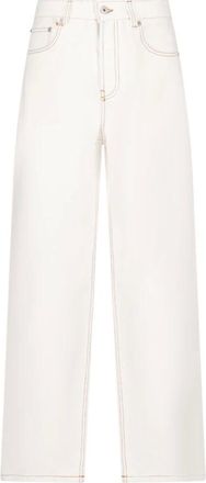 Jacquemus Homme, Jeans, Blanc, Taille: W33 Pantalon Classique Straight Leg