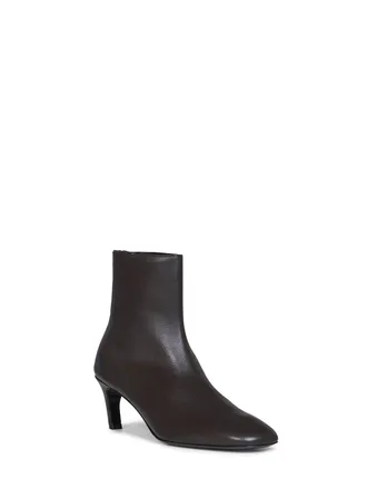 Toteme Nappa Leather Ankle Boot - Brown